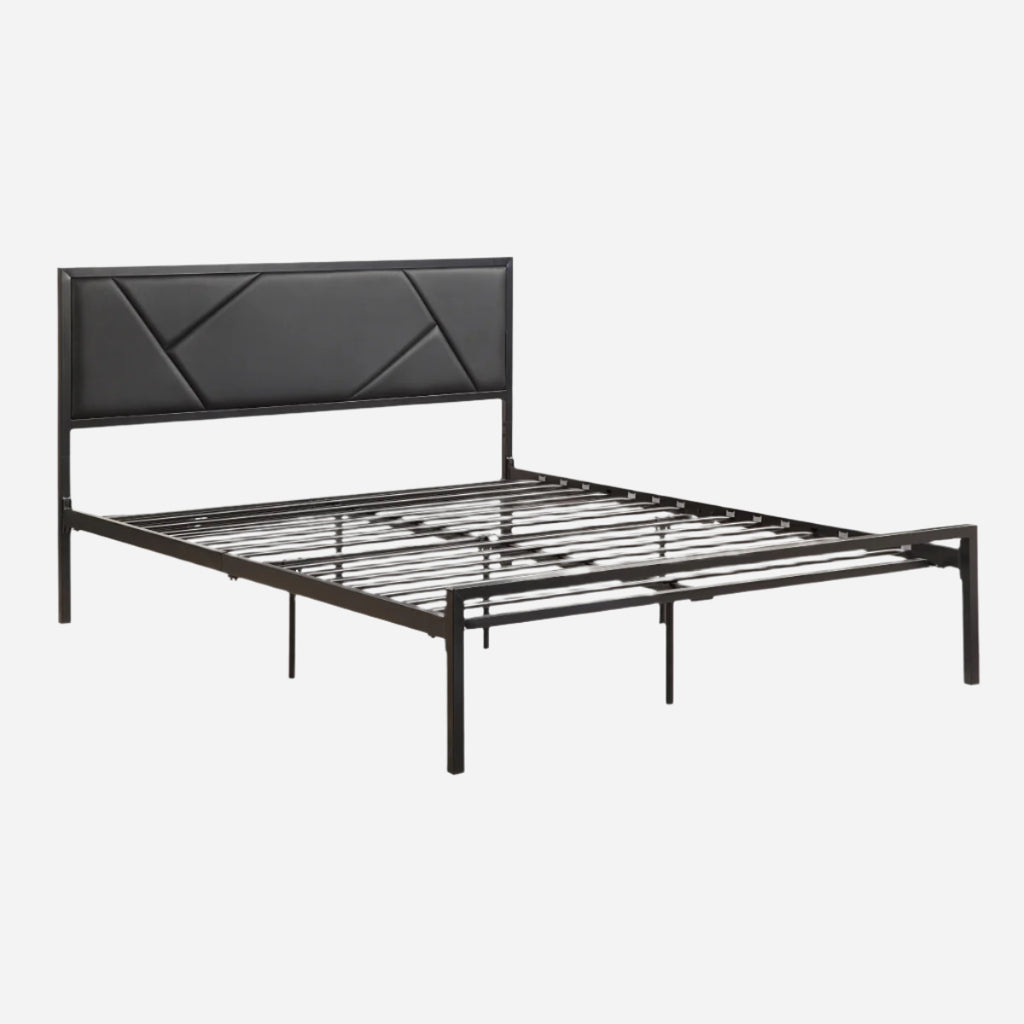 Rhea Queen Platform Bed Black – My Store